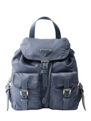 Prada Small Backpack In Re-nylon With Saffiano Details - Multicolor