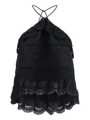 Isabel Marant Étoile Prisha Ruffle Top - Black