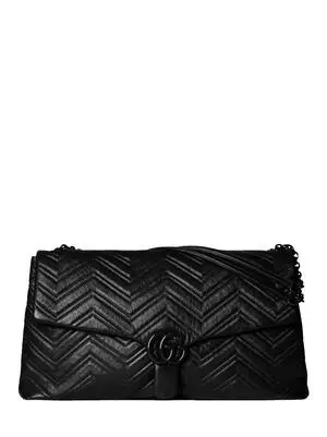 Gucci GUCCI GG Marmont Maxi Shoulder Bag Black