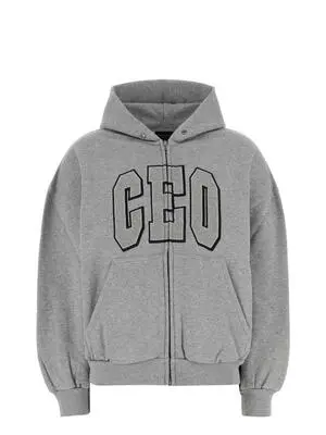 BALENCIAGA BALENCIAGA Grey CEO Logo Hoodie