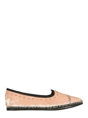 GIUSEPPE ZANOTTI Velvet Loafers With Studded Detailing - Multicolor