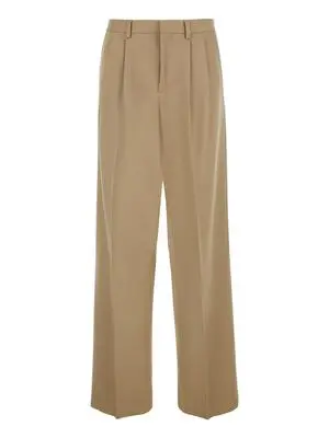 Celine Wool And Cotton Trousers - Multicolor