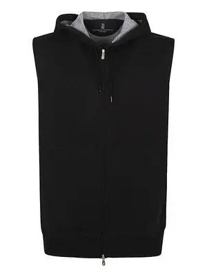 Brunello Cucinelli Sleeveless Full-zip Hoodie - Multicolor