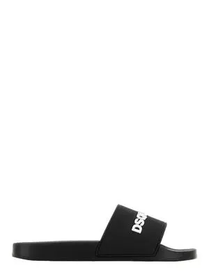 Dsquared2 Rubber Slide Sandals - Black
