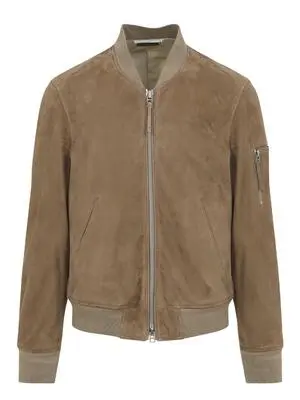 TOM FORD Suede Bomber Jacket - Multicolor