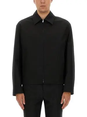 Gucci Cotton Twill Jacket With Striped Detail - Black