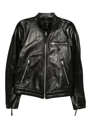 TOM FORD Leather Biker Jacket - Black
