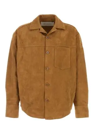 Ami Camel Suede Oversize Shirt - Brown