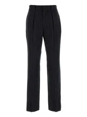 Isabel Marant Étoile Embroidered Stretch Wool Blend Pant - Multicolor