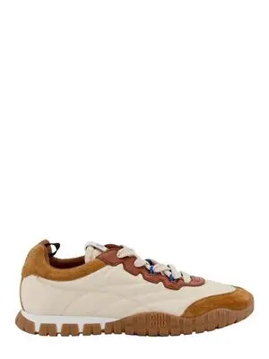 Miu Miu Technical Fabric And Suede Lace-up Sneakers - Multicolor