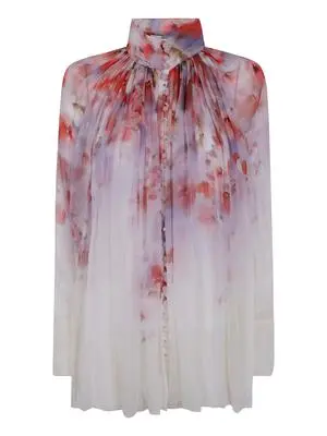Zimmermann Crush Smock Blouse - Red