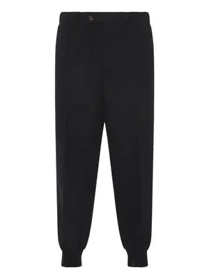 LANVIN Virgin Wool Track Pants - Black