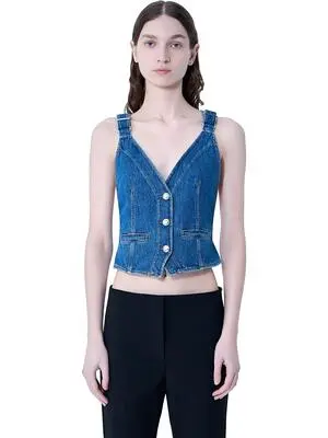 Sportmax SPORTMAX Denim Vest Blue