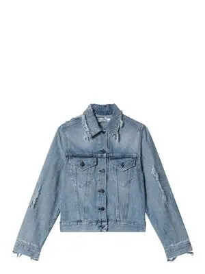 Acne Studios Distressed Denim Jacket - Blue