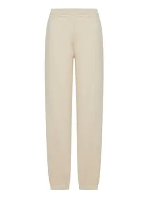 Burberry Cotton Jogging Trousers With Check Appliqu - Multicolor