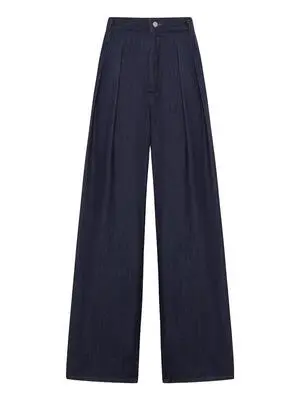 Dries Van Noten Wide Leg Jeans With Darts - Brown