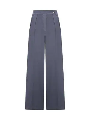 Dries Van Noten Trousers With Pleats And Side Buttoning - Purple