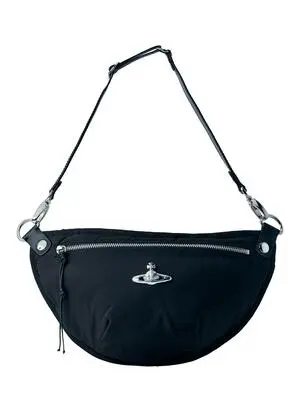 VIVIENNE WESTWOOD City Crossbody Bag With Orb Emblem - Black