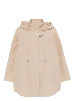 FAY Midi Parka Coat With Toggle Detail - Multicolor