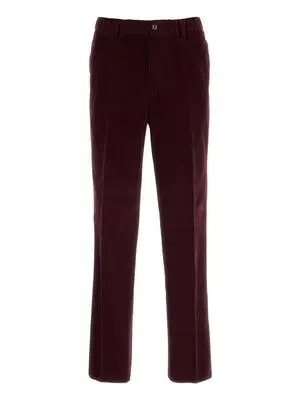 Fendi Burgundy Corduroy Pants - Red