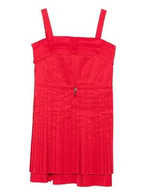 Fendi Silk Top With Pleated Design And Zip Fastening - Multicolor