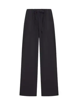 TOTEME Wool Trousers With Drawstring Waist - Black
