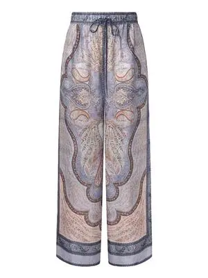Zimmermann Wanderlust Printed Silk Wide-leg Trousers - Multicolor