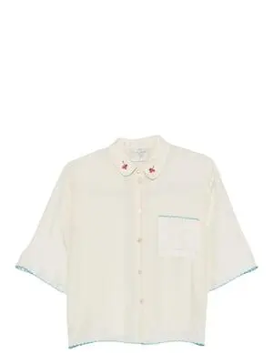 FORTE_FORTE Embroidered Silk Shirt - Multicolor
