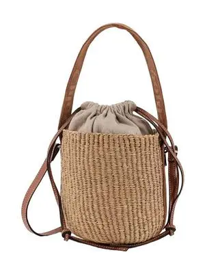 Chloé Raffia Bucket Bag - Cream