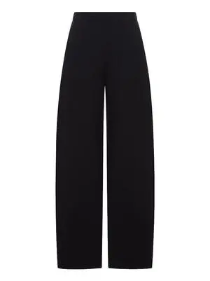 Alaïa High-waisted Rounded Leg Trousers - Black