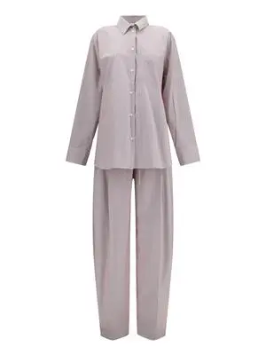 Andamane Wendela Striped Shirt And Pants Set - Multicolor