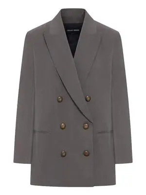 Giorgio Armani Tailored Double-breasted Silk Blazer - Multicolor
