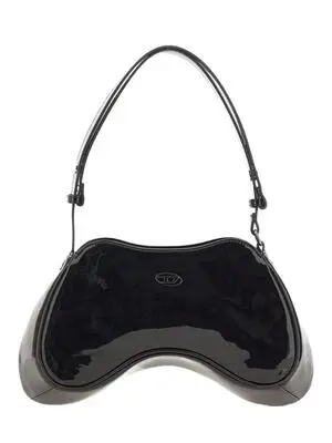 DIESEL® Patent Shoulder Bag - Black