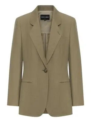 Giorgio Armani Single-breasted Linen Blazer - Multicolor