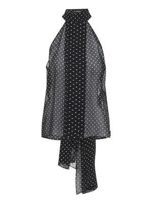 TOM FORD Polka Dot Silk Top - Black