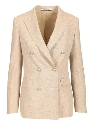 TAGLIATORE TAGLIATORE Double-Breasted Peak Lapel Blazer
