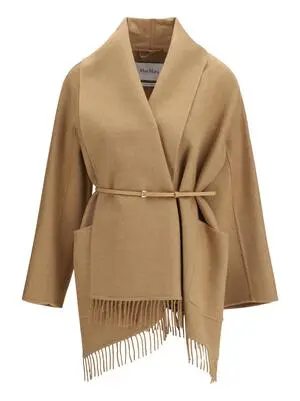 Max Mara Camel Hair Cardigan Coat - Cream