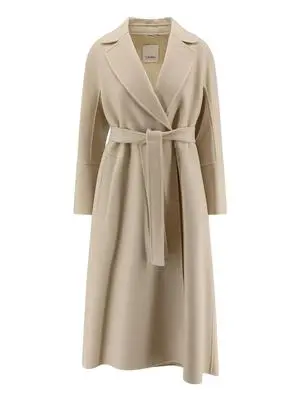 Max Mara S MAX MARA Double Face Fabric Coat Multicolor
