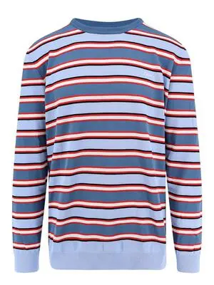 Dior Cotton Sweater With Striped Pattern And Embroidered Logo - Multicolor