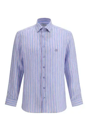 Etro Striped Linen Shirt - Multicolor