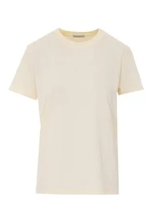 Moncler Embroidered Logo T-shirt - Cream