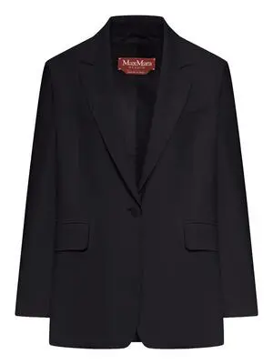 Max Mara Single-breasted Cady Blazer - Black