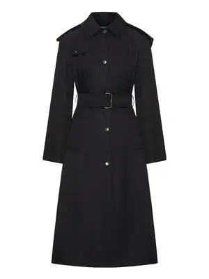 Burberry Long Nylon Car Coat With Hood - Black