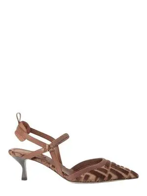 Fendi Colibrì Lite Slingback In Velvet Ff - Multicolor