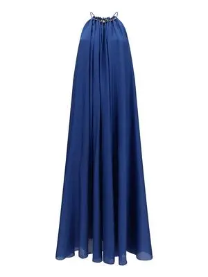 Zimmermann Aster Pleated Pearl Dress - Blue