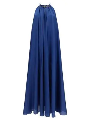 Zimmermann Aster Pleated Pearl Dress - Blue