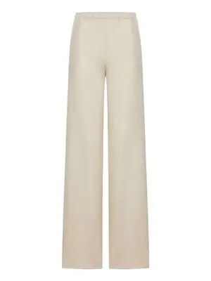 Max Mara MAX MARA Linen And Silk Blend Wide Leg Trousers Multicolor