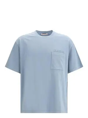 Marni Cotton Jersey T-shirt With Chest Pocket - Blue