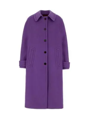 Gucci Wool Blend Coat - Purple