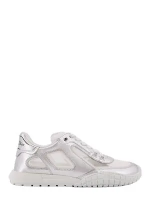 Dior Laminated Leather Tech Sneakers - Silver
